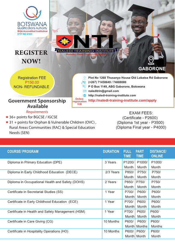 Our Accreditation - Naledi Training Institute